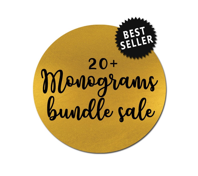 Sale // monogram bundle // svg dxf file instant download | Etsy