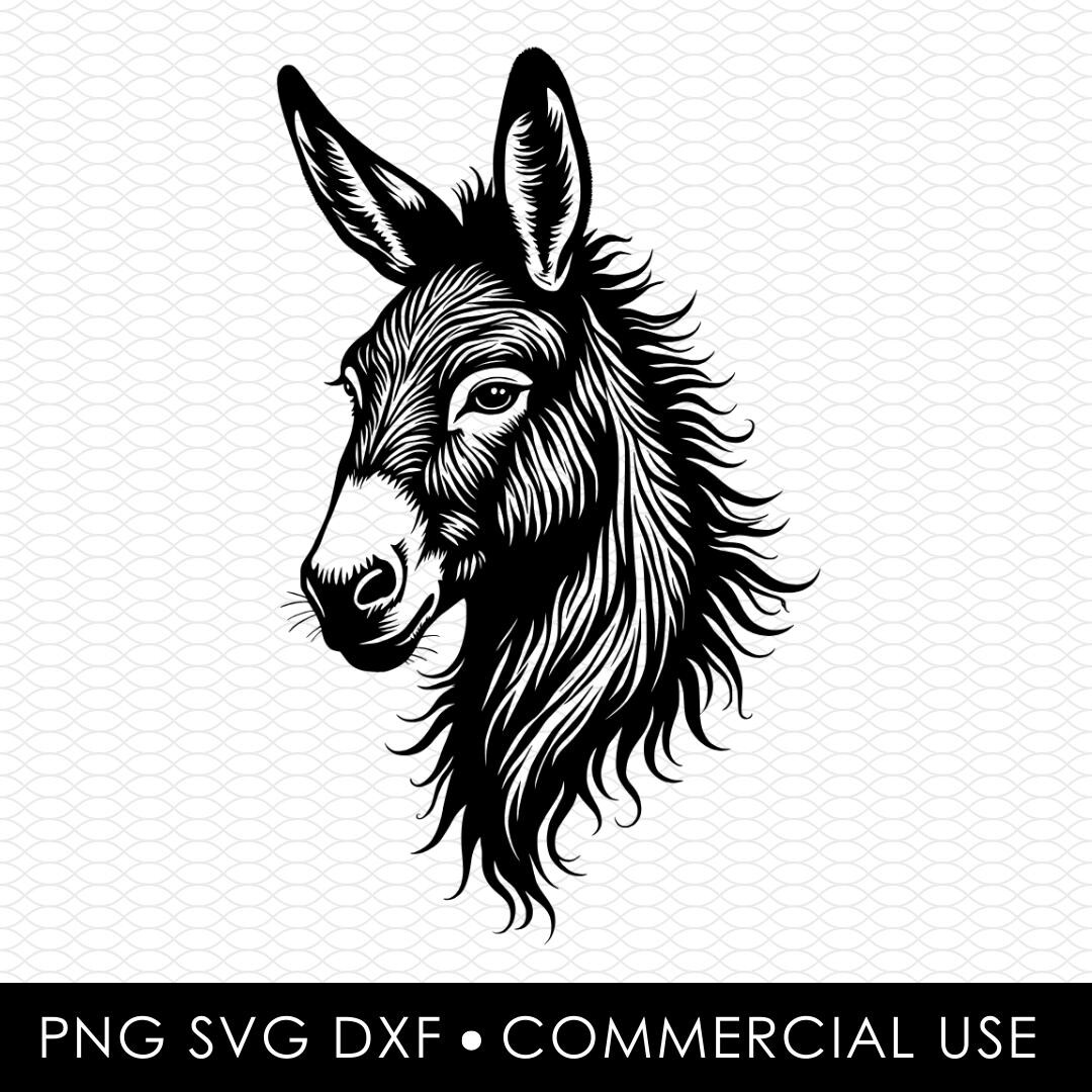 Donkey Svg, Donkey Png, Donkey Dxf, Donkey Cut File, Sublimation ...