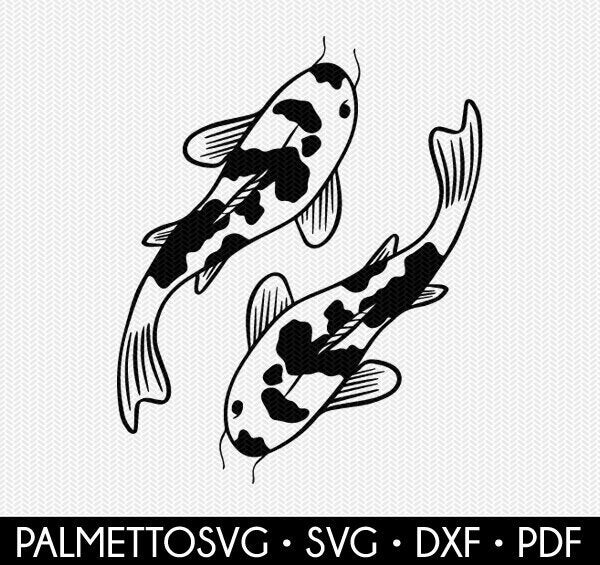 Koi Fish Svg Tribal Koi Fish Svg Tribal Stencil Art Dxf Etsy | My XXX ...