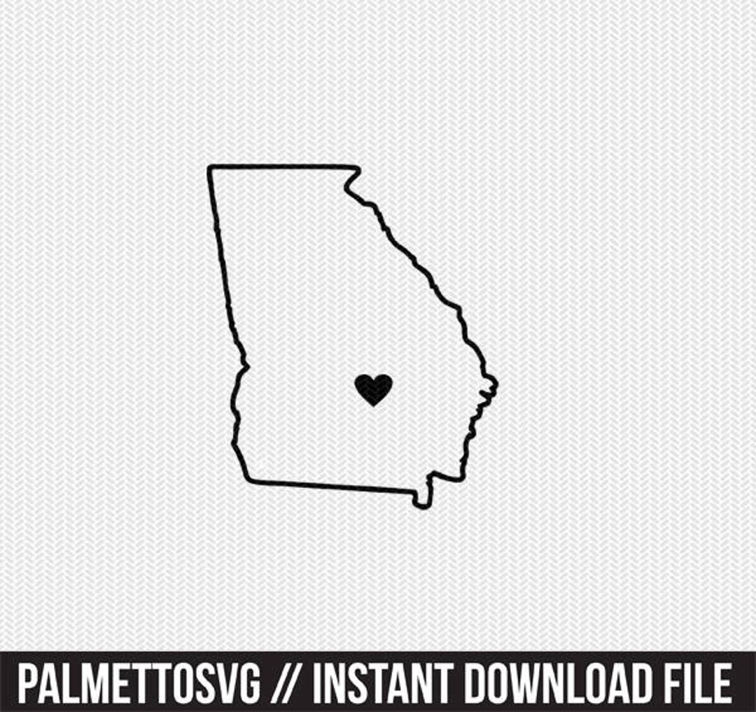 Georgia State Outline Svg, Georgia Svg, Dxf File, Georgia Cut File, Svg ...