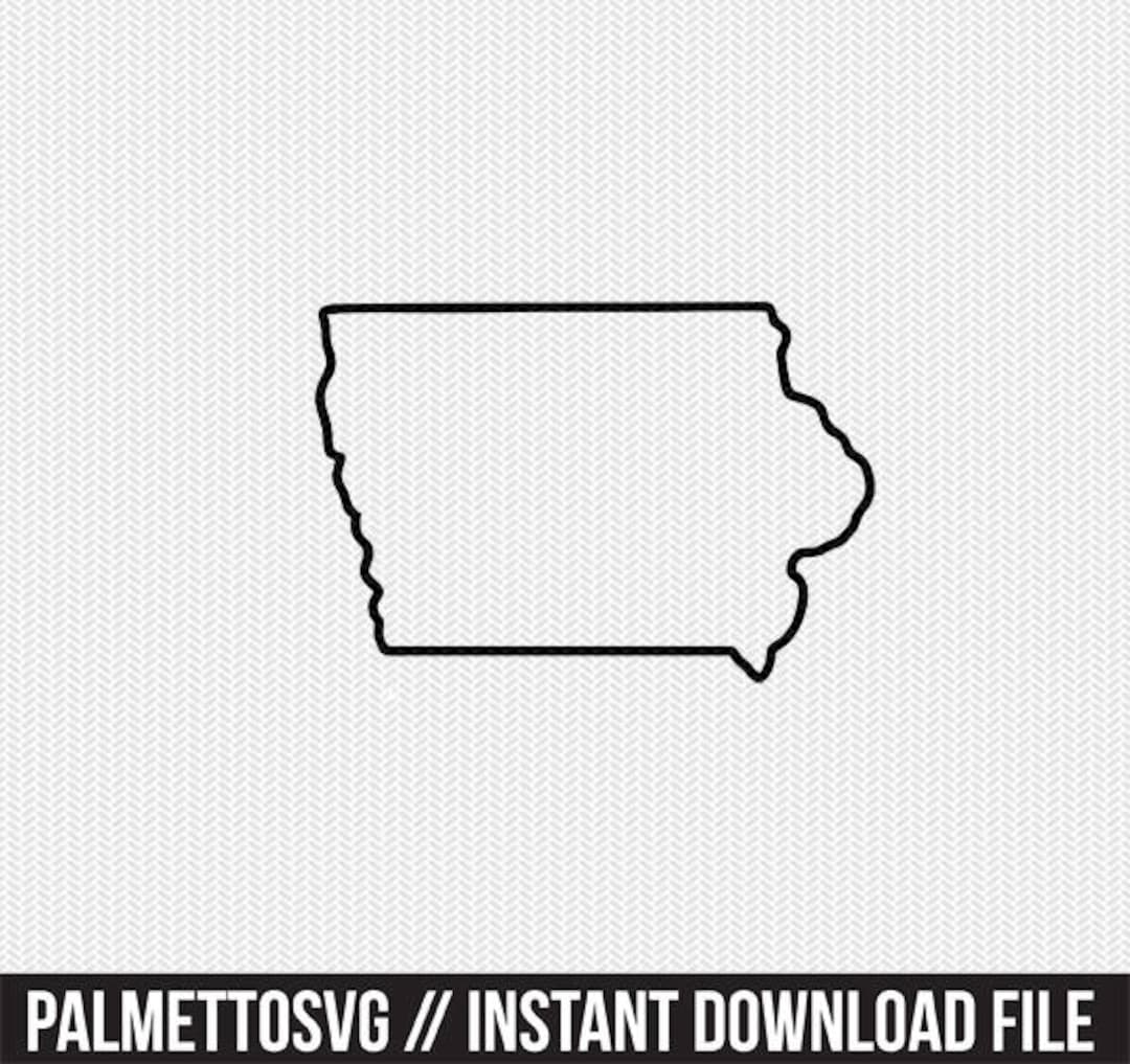 Iowa Svg, Iowa Outline Svg, Iowa Cut File, Iowa Dxf, Iowa Clip Art ...