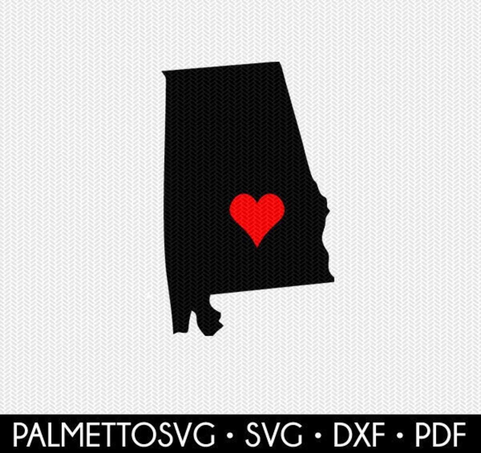 Alabama heart svg dxf file stencil monogram frame silhouette | Etsy