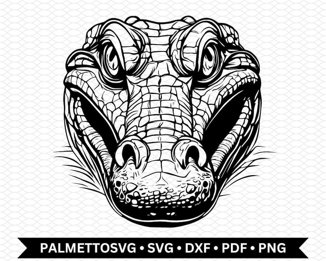 Alligator Svg, Alligator Dxf File, Alligator Cut File, Alligator Clip ...