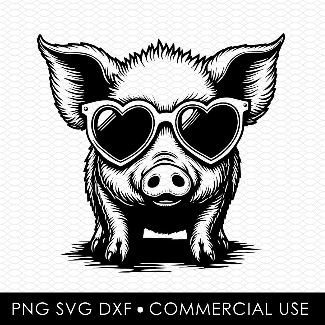 Pig Heart Glasses Svg, Valentines Png, Valentines Svg, Sublimation ...