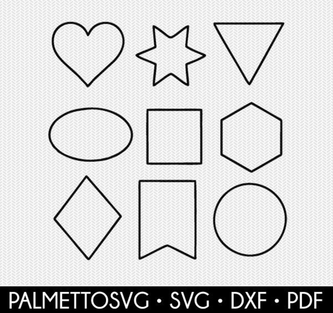 Shapes Outline Svg Shapes Svg Shapes Dxf File Shape Cut - Etsy