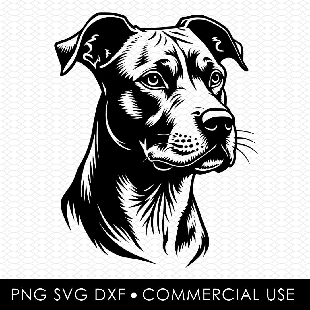 Pitbull Svg Dxf Png, Laser Cut File, Sublimation Design, Svg Cut File ...