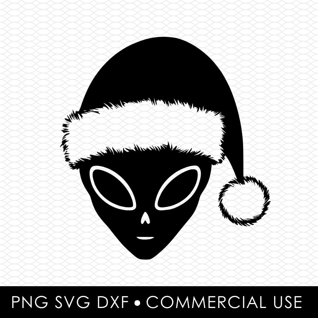 Alien Santa Hat Svg Png, Alien Svg, Alien Png, Svg Designs, Laser Cut ...