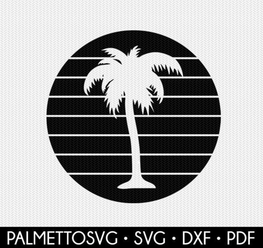 Retro svg palm tree svg palm tree dxf cricut download - Etsy.de