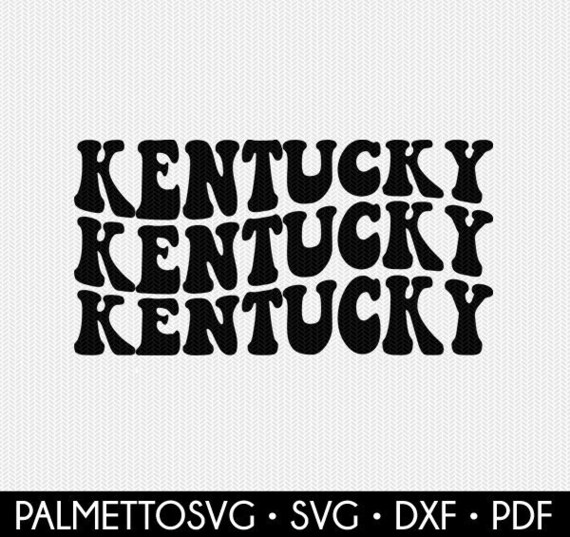 Kentucky Svg Kentucky Svg Wavy Text Svg Wavy Stacked - Etsy Australia