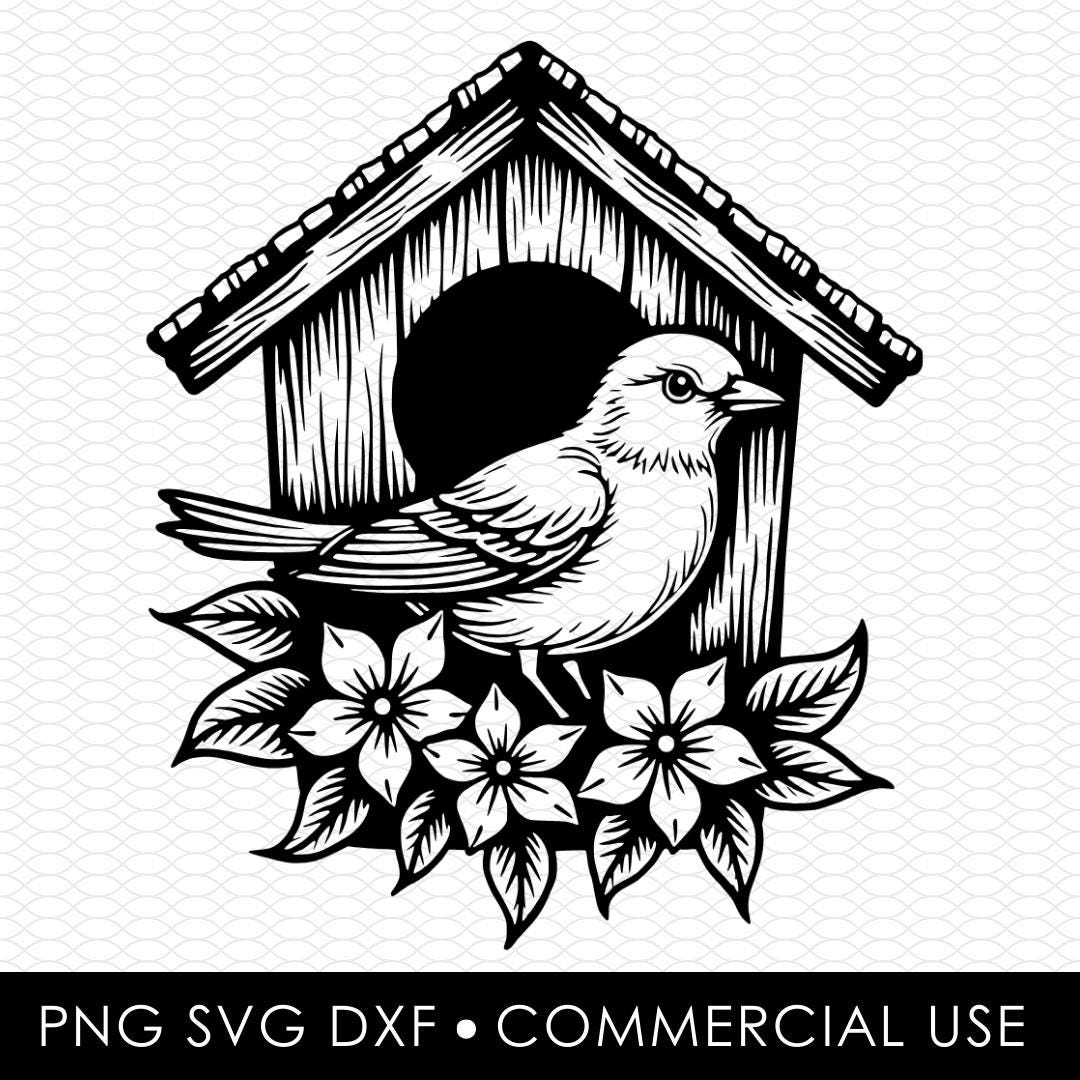 Bird House Svg, Bird House Png, Bird House Cut File, Bird House Dxf ...
