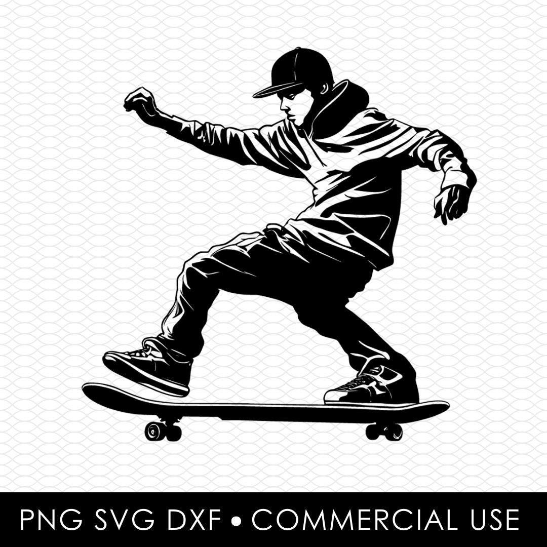 Skateboard Svg Dxf Png, Laser Cut File, Sublimation Design, Svg Cut ...