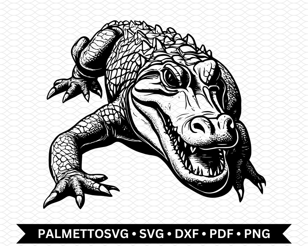 Alligator Svg, Alligator Dxf File, Alligator Cut File, Alligator Clip ...