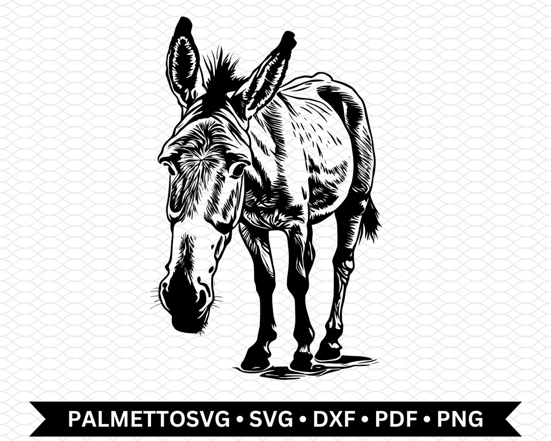 Donkey svg, donkey dxf, donkey cut file, donkey png, svg files for ...