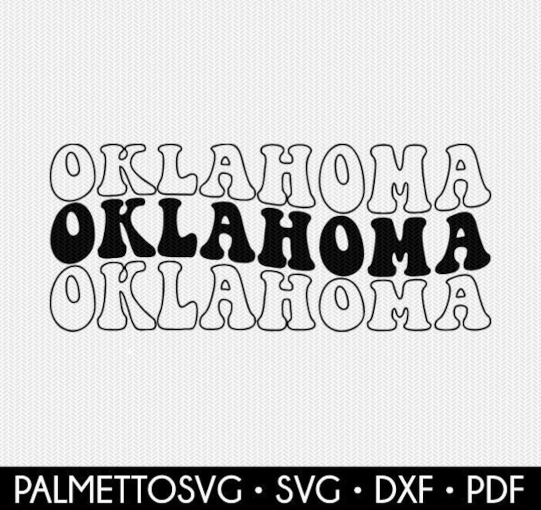 Oklahoma Svg Oklahoma Stacked Svg Wavy Text Svg Wavy Svg - Etsy