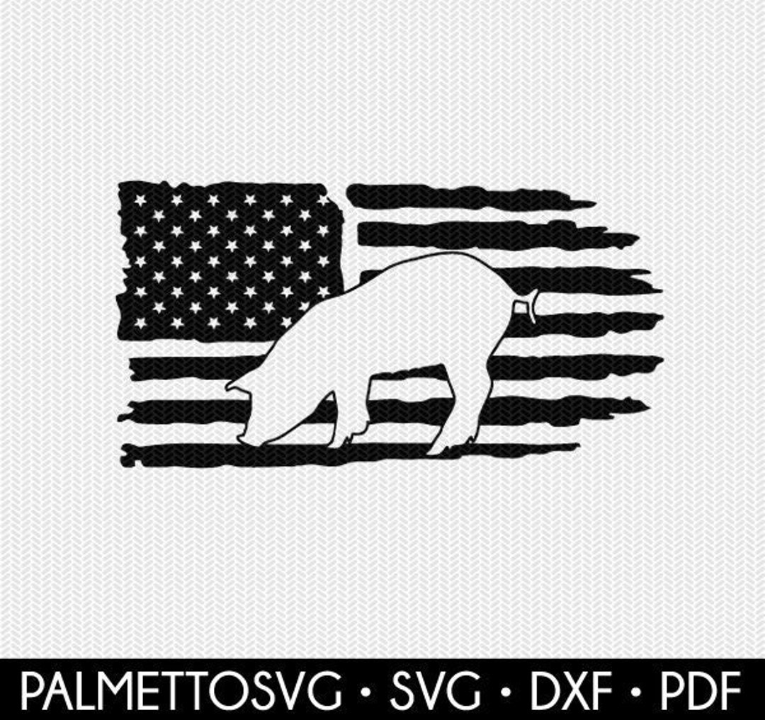 Pig Svg American Flag Svg Pig Dxf File Pig Cut File Pig - Etsy Singapore