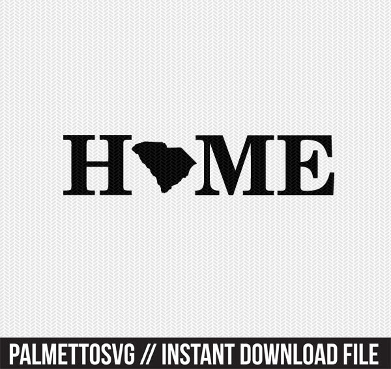 South Carolina Home Svg Dxf File Monogram Frame Silhouette - Etsy