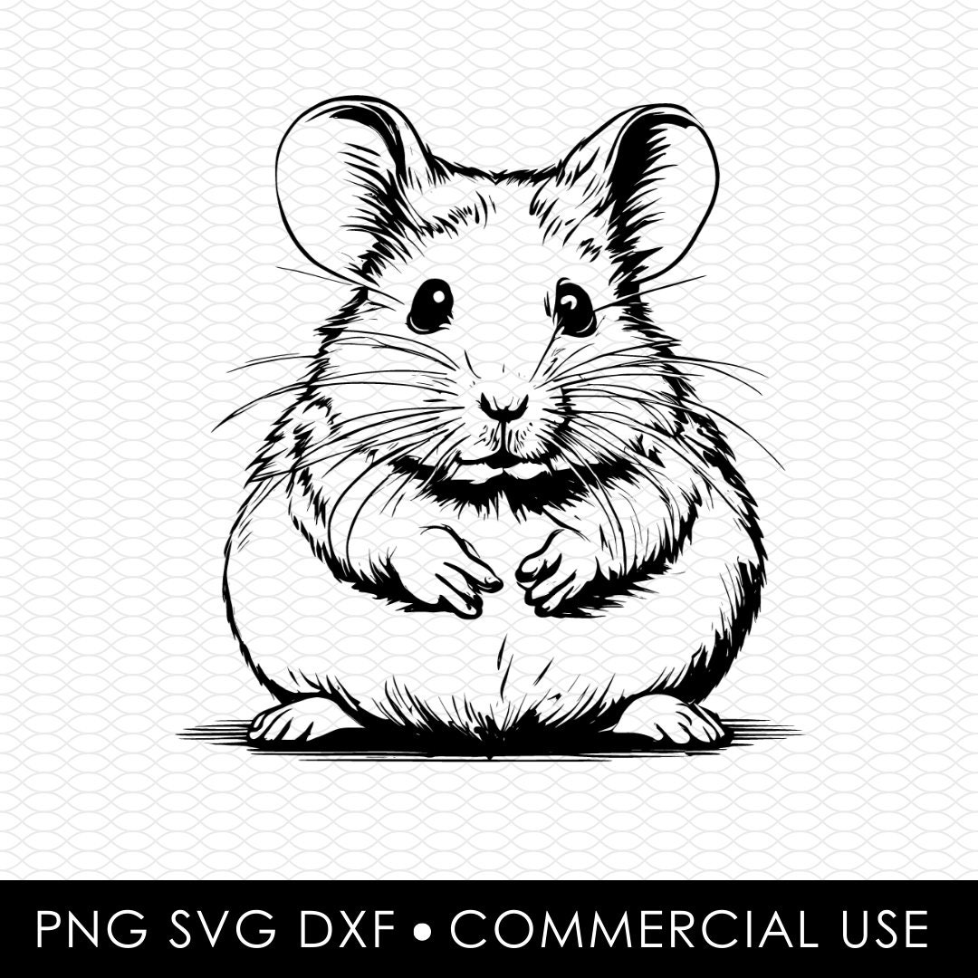 Hamster Svg Dxf Png, Laser Cut File, Sublimation Design, Svg Cut File ...