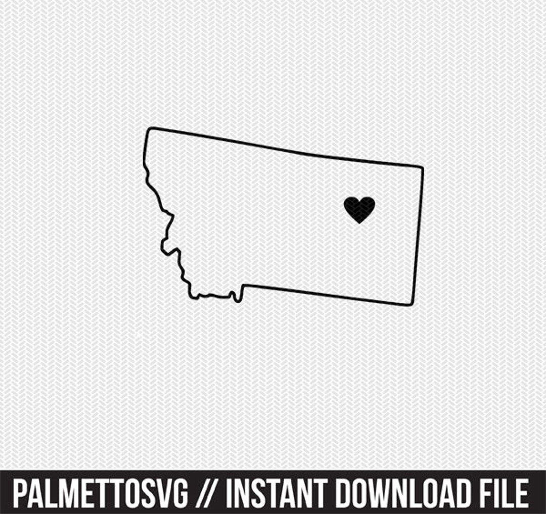 Montana Svg Montana Outline Svg Montana Dxf File Cricut - Etsy Canada