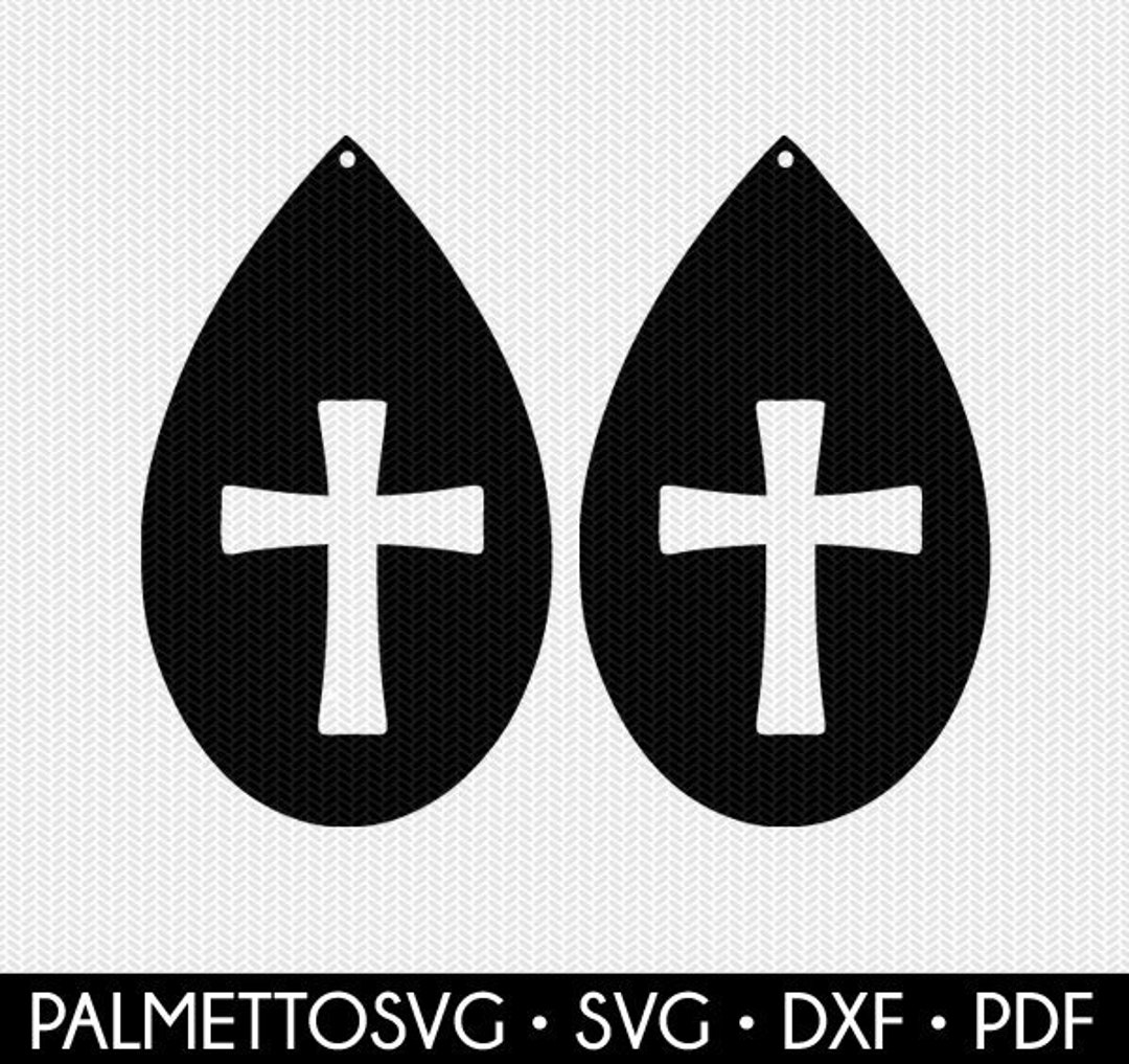 Cross Svg, Cross Earring Template Svg, Earring Dxf, Cross Dxf, Cross ...