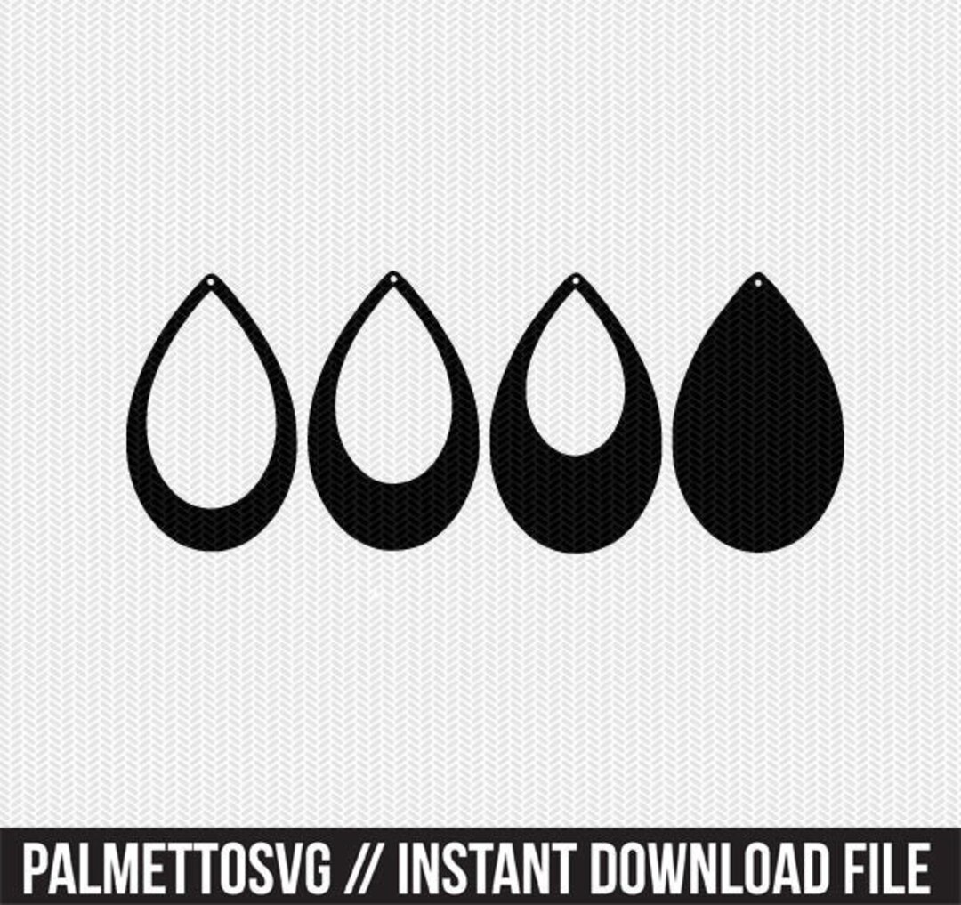 Tear Drop Earring Svg, Earring Template Svg, Earring Dxf File, Earring ...