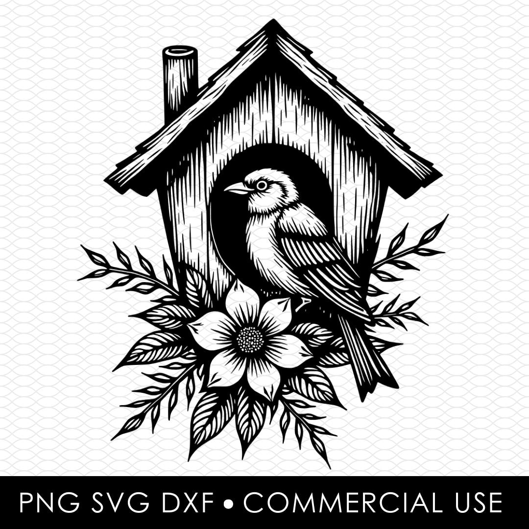 Bird House Svg, Bird House Png, Bird House Cut File, Bird House Dxf ...