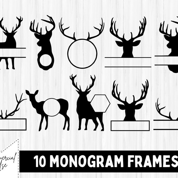 Deer Antler Monogram - Etsy