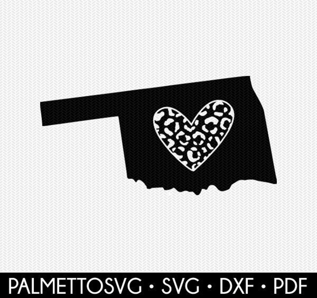 Oklahoma Svg Oklahoma Dxf Oklahoma Cut File Leopard Print - Etsy