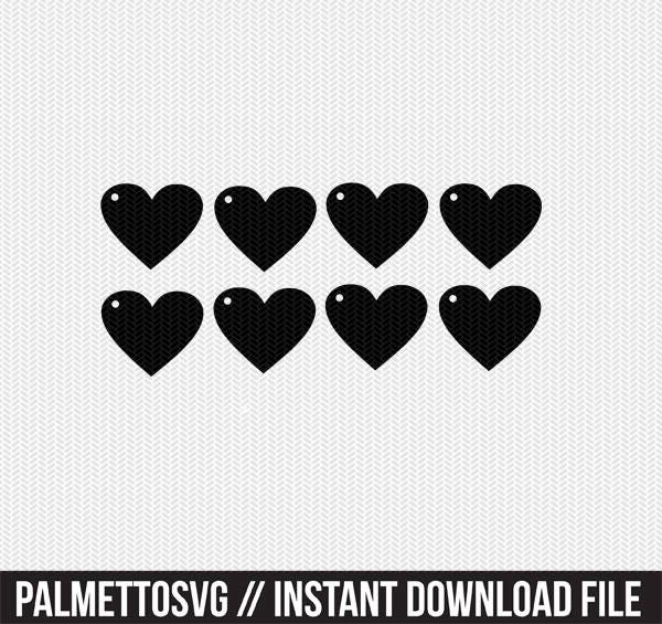 Heart Tags Gift Tags Svg Dxf File Stencil Monogram Frame | Etsy