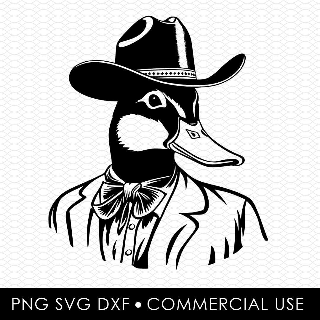 Duck Cowboy Hat Svg Png, Duck Hat Svg, Duck Png, Sublimation Designs ...