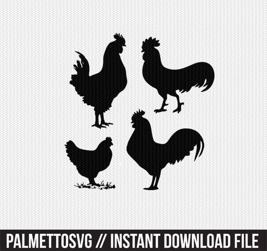 Chickens Svg Chicken Cut File Chicken Clip Art Chicken Dxf - Etsy