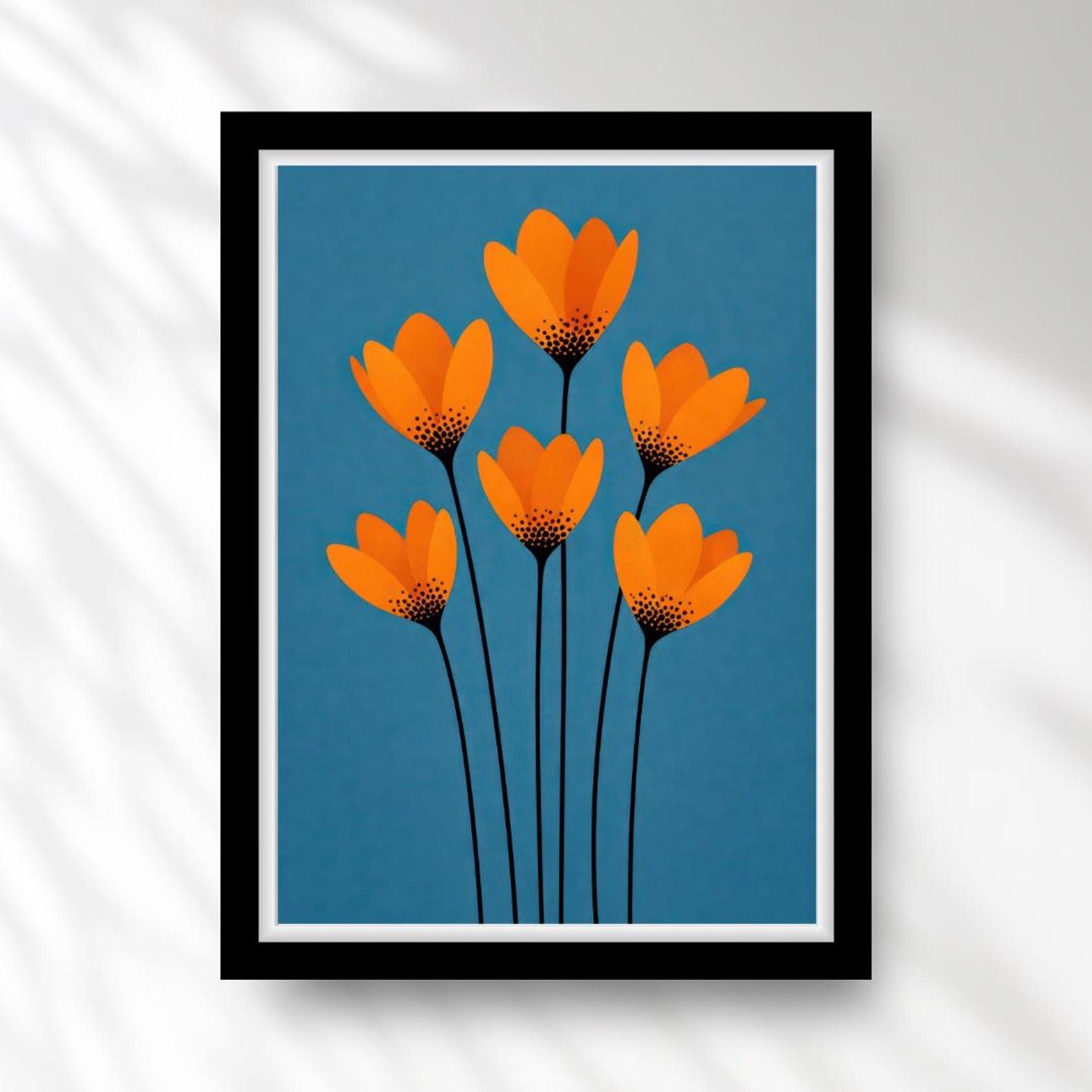 Midcentury Floral Print | Vintage Flower Print | Printable Wall Art ...
