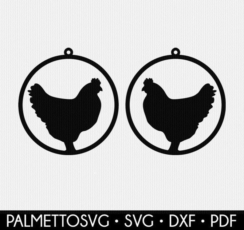 Chicken Svg Earring Template Svg Earring Svg Earring Cut - Etsy