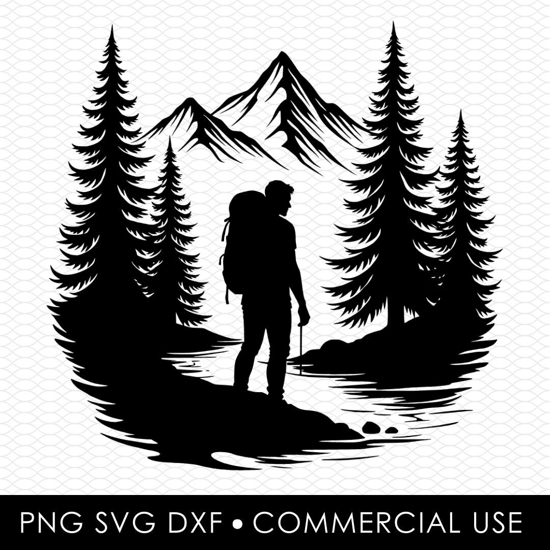 Hike Svg Dxf Png, Laser Cut File, Sublimation Design, Svg Cut File ...