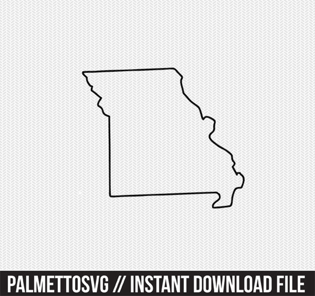 Missouri Outline Svg, Missouri Svg, Missouri Clip Art, Missouri Dxf ...