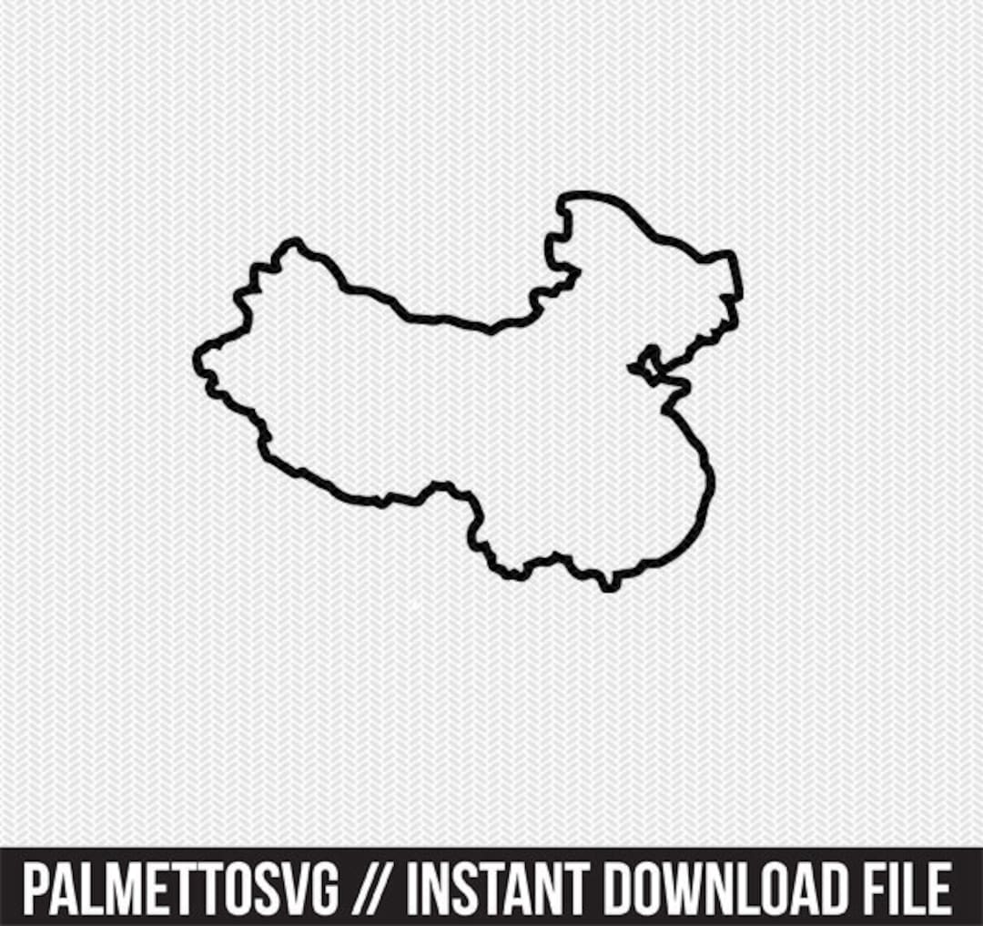 China contorno svg archivo dxf plantilla monograma marco silueta cameo ...