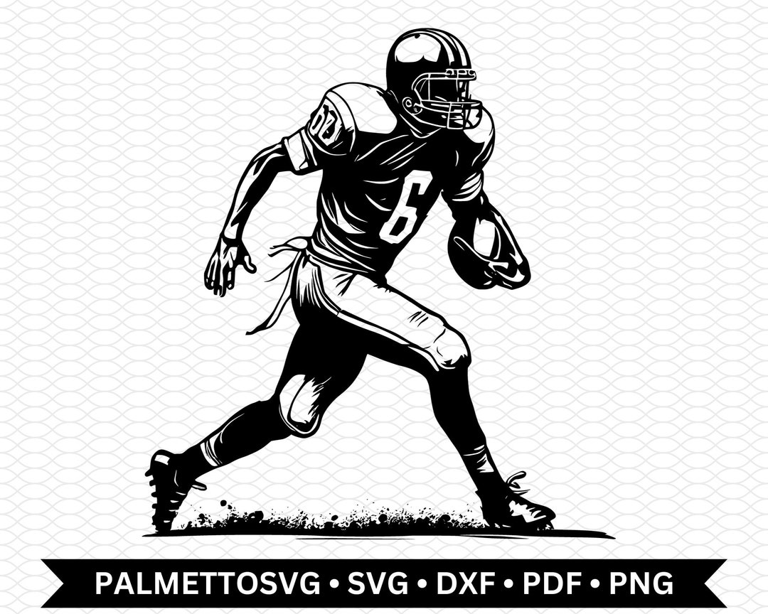 Football Svg, Football Player Svg, Football Dxf File, Football Png ...