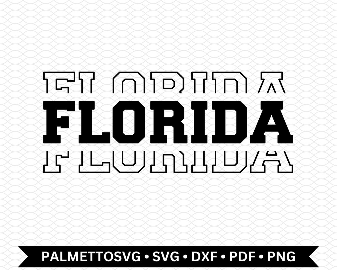 Florida Svg Florida Dxf File Florida Cut File State Svg - Etsy