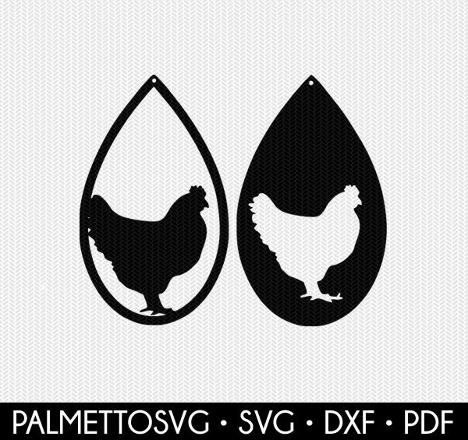 Chicken Svg Earring Template Svg Earring Svg Svg Files for - Etsy