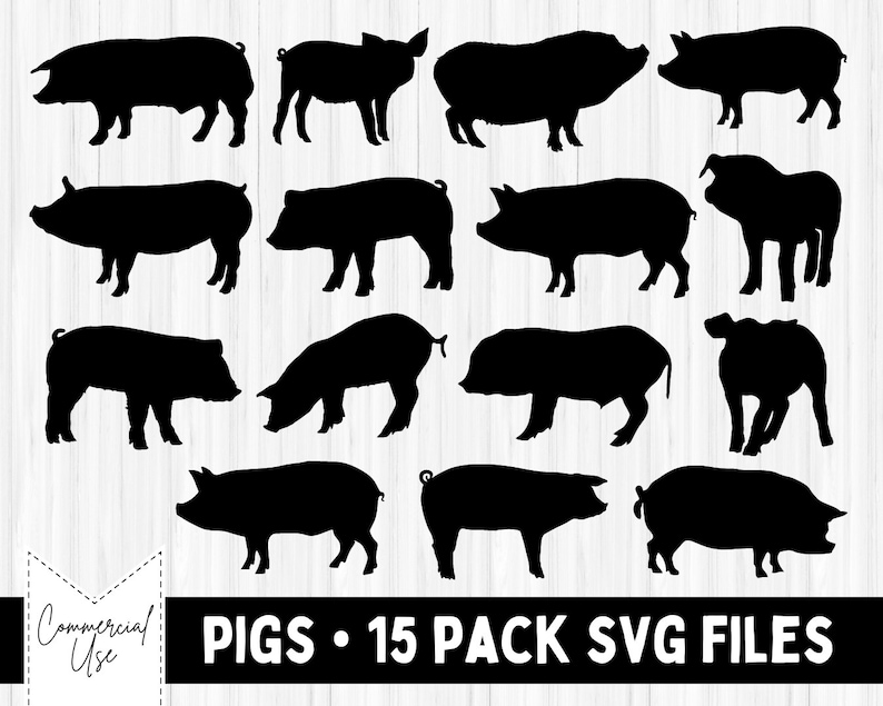 Pig Svg Pig Dxf File Pigs Cut Files Pig Clip Art Pig Svg - Etsy