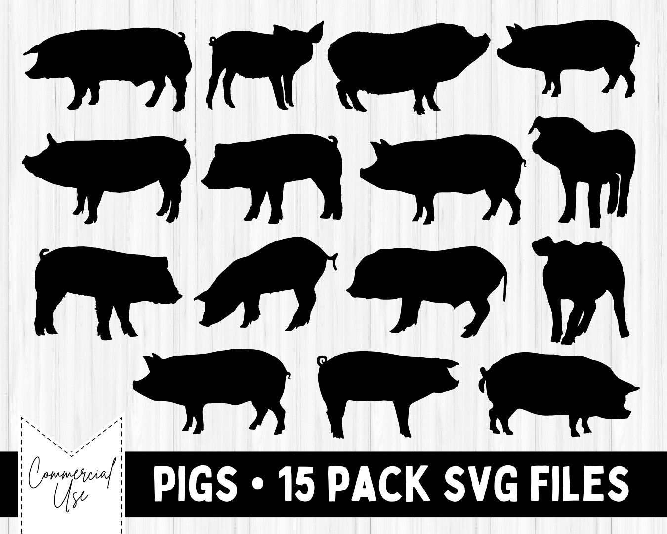 Pig Svg Pig Dxf File Pigs Cut Files Pig Clip Art Pig Svg - Etsy