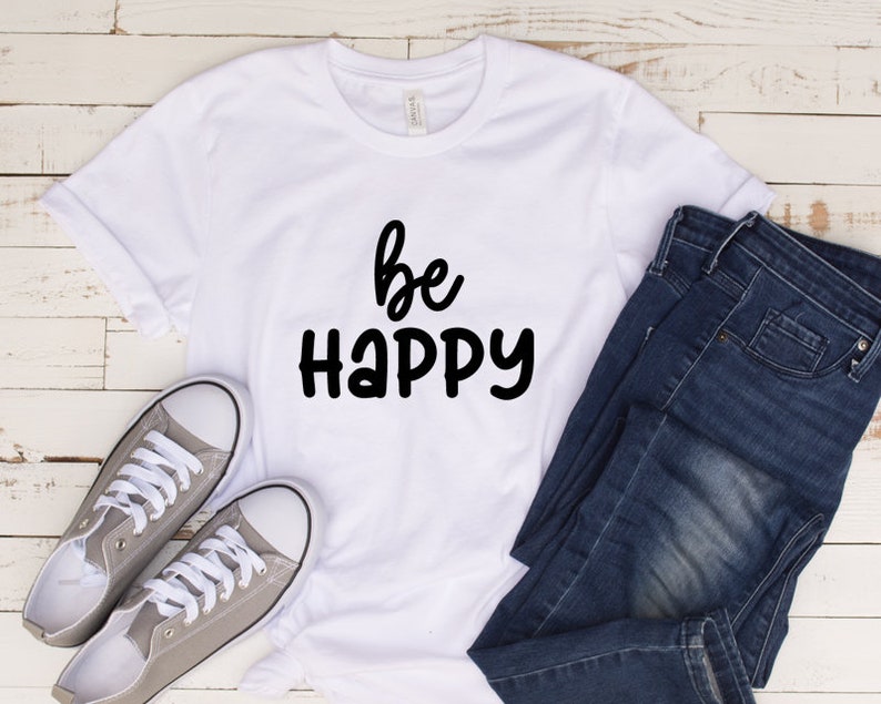 Be Happy Svg Dxf File Stencil Silhouette Cameo Cricut Clip Art | Etsy
