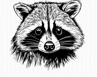 Raccoon SVG Dxf Png Clipart Vector Cricut Cut Cutting Cnc - Etsy Canada
