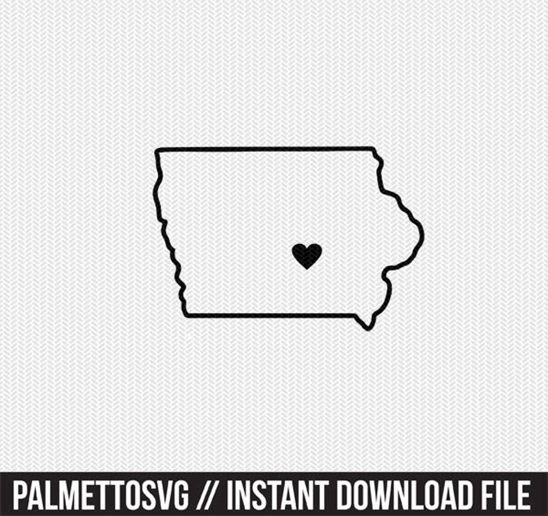 Iowa Svg Iowa Dxf Iowa Outline Svg Iowa Outline Dxf Iowa - Etsy