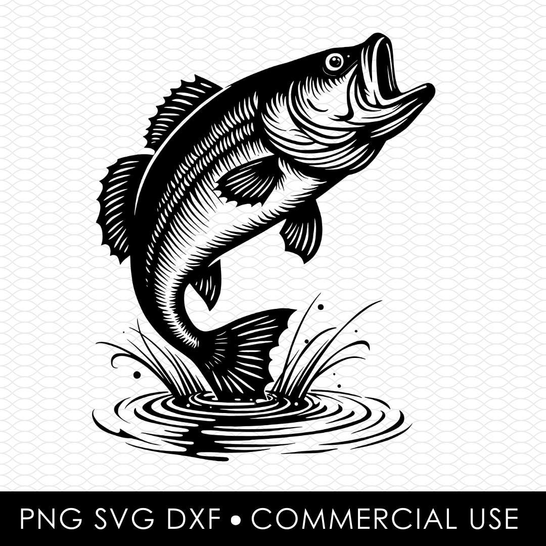 Bass Svg, Bass Png, Bass Png Design, Bass Dxf, Fishing Svg, Sublimation ...