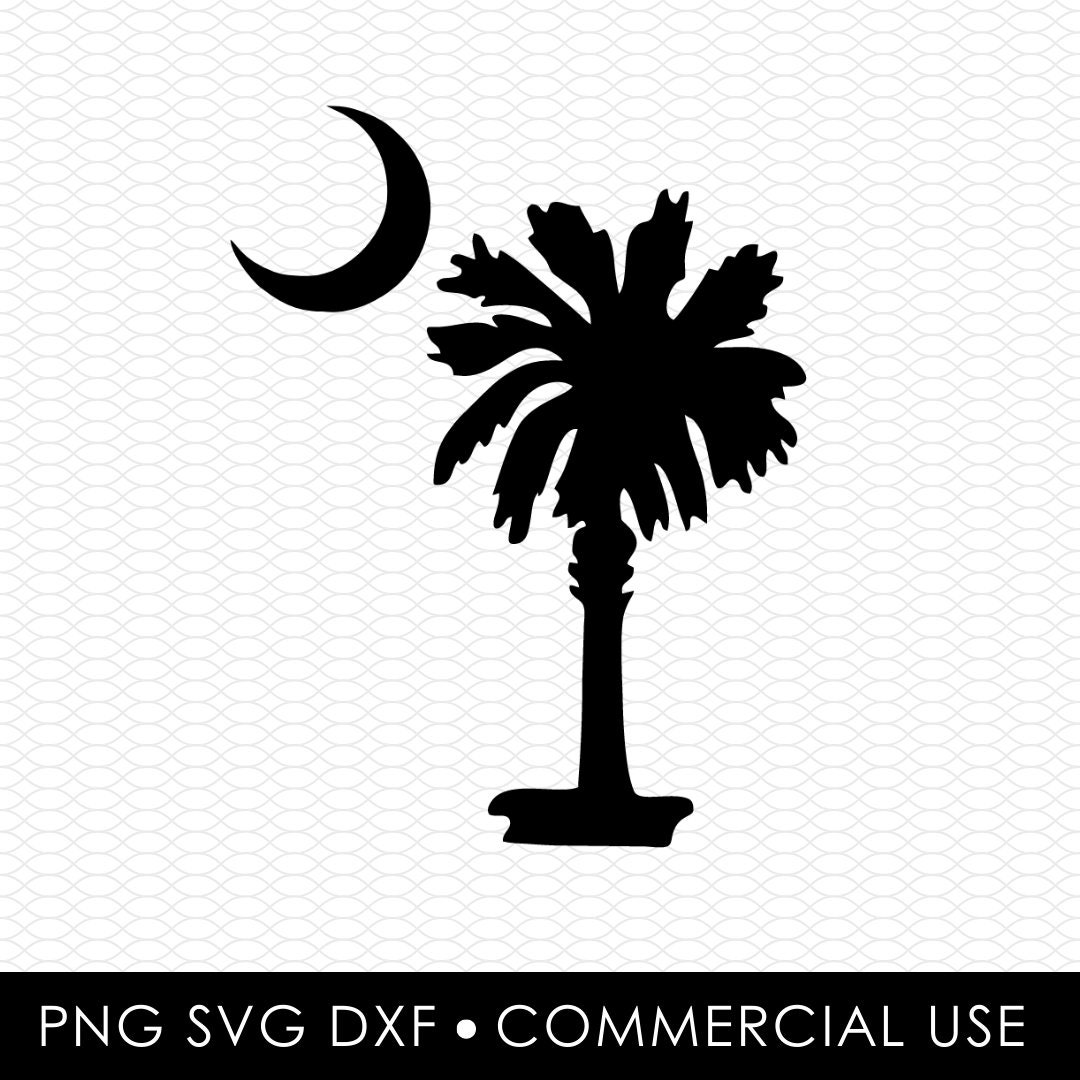South Carolina Palm Tree Svg Dxf Png, Laser Cut File, Sublimation ...