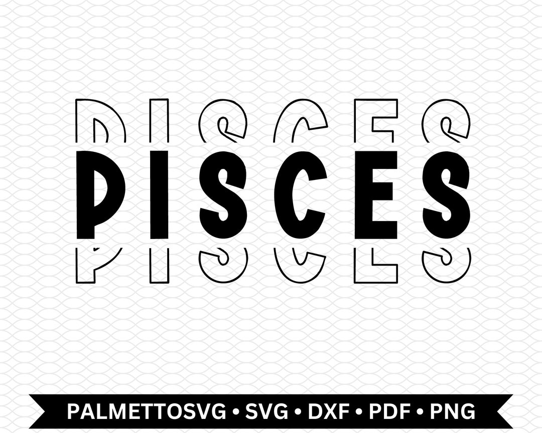 Pisces Svg, Pisces Svg File, Astrology Svg, Pisces Dxf, Pisces Cut File ...