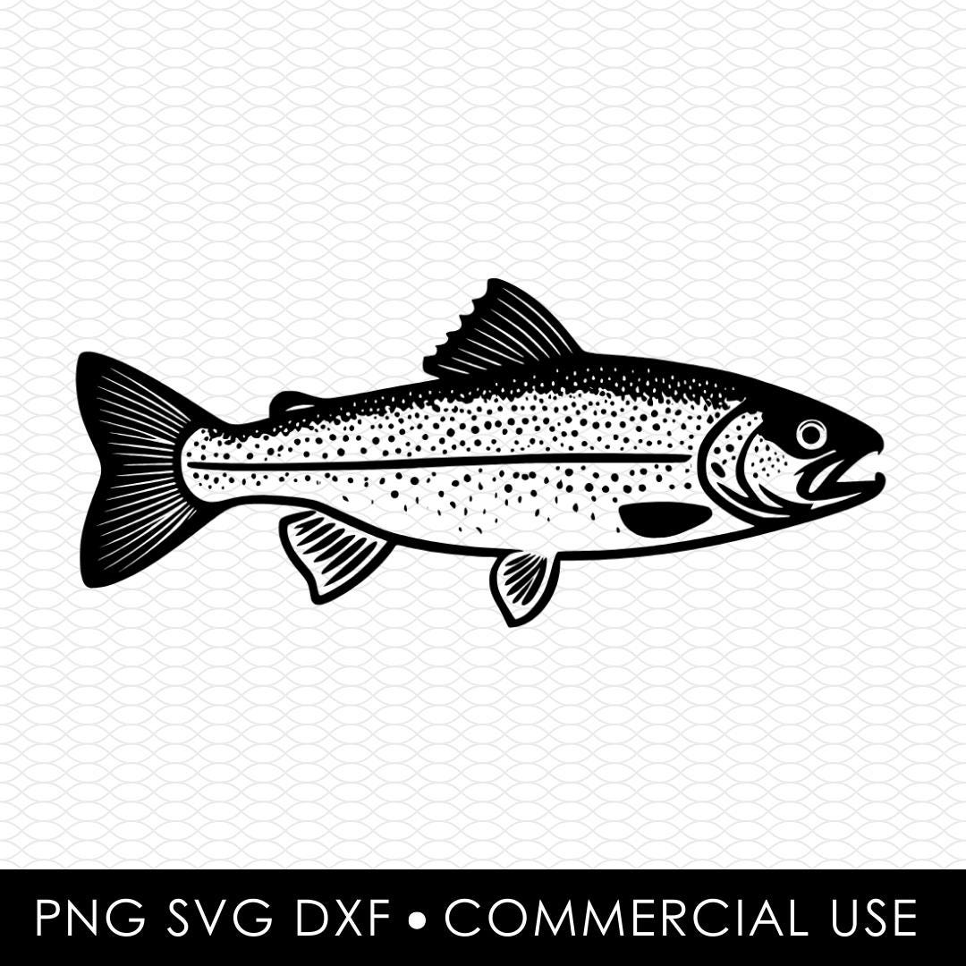 Trout Svg Dxf Png, Laser Cut File, Sublimation Design, Svg Cut File ...