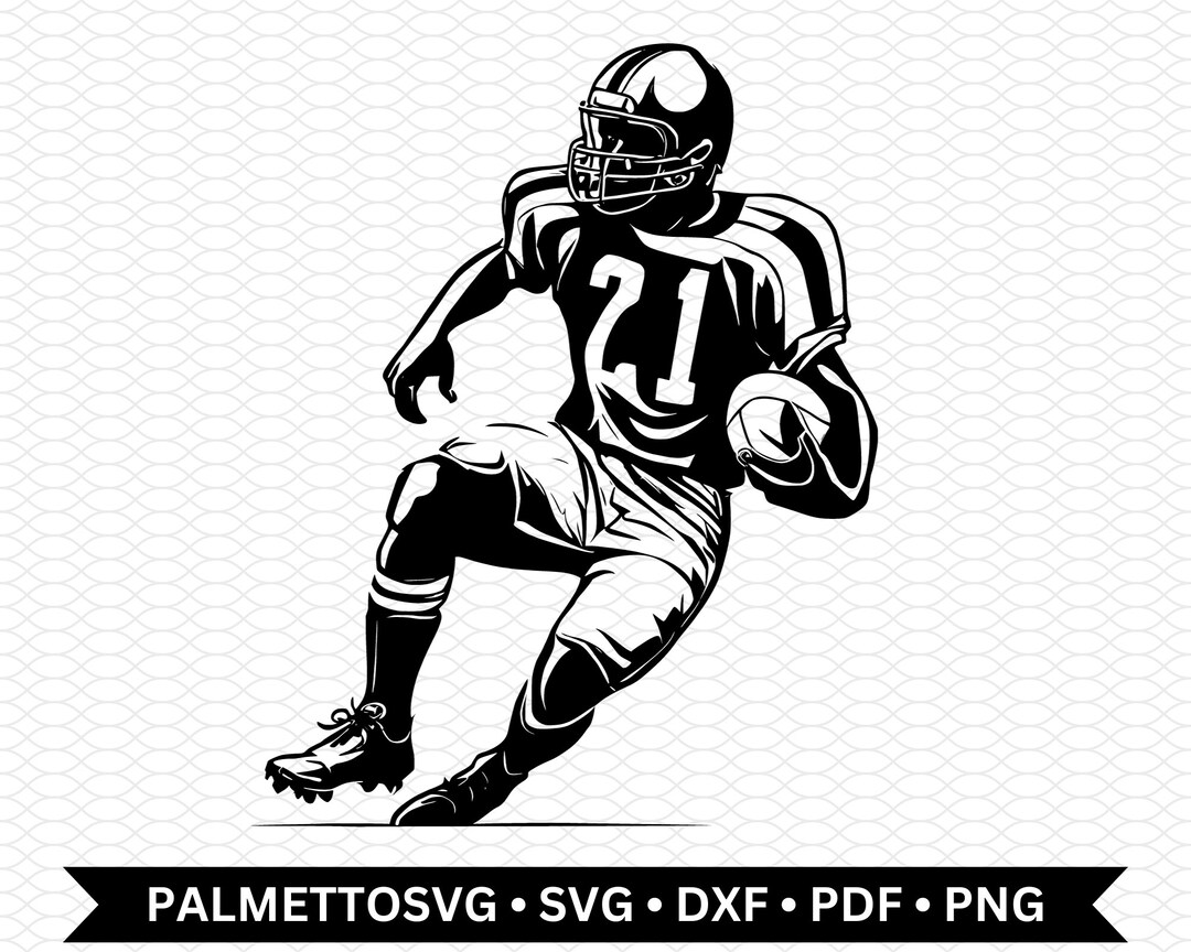 Football Svg, Football Player Svg, Football Dxf File, Football Png ...