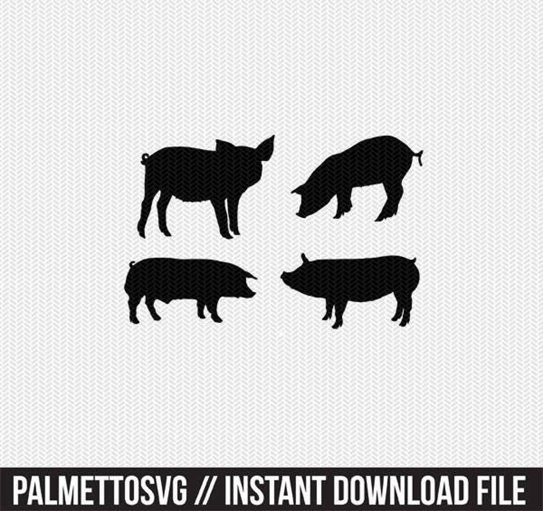 Cerdos svg, archivo de corte de cerdo, clip art de cerdo, archivo dxf ...