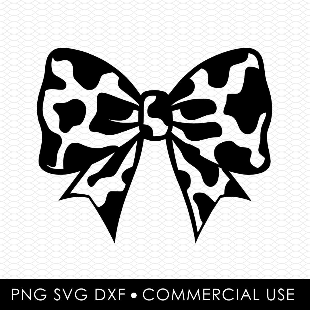 Cow Print Coquette Bow Svg Dxf Png, Laser Cut File, Sublimation Design ...